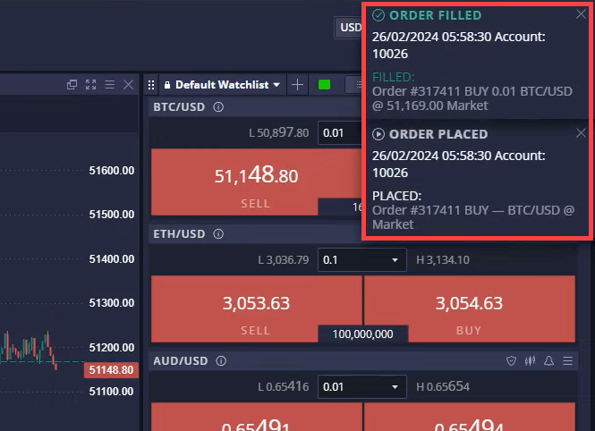 DxTrade: Place a Trade Using Chart | MTI Help Center