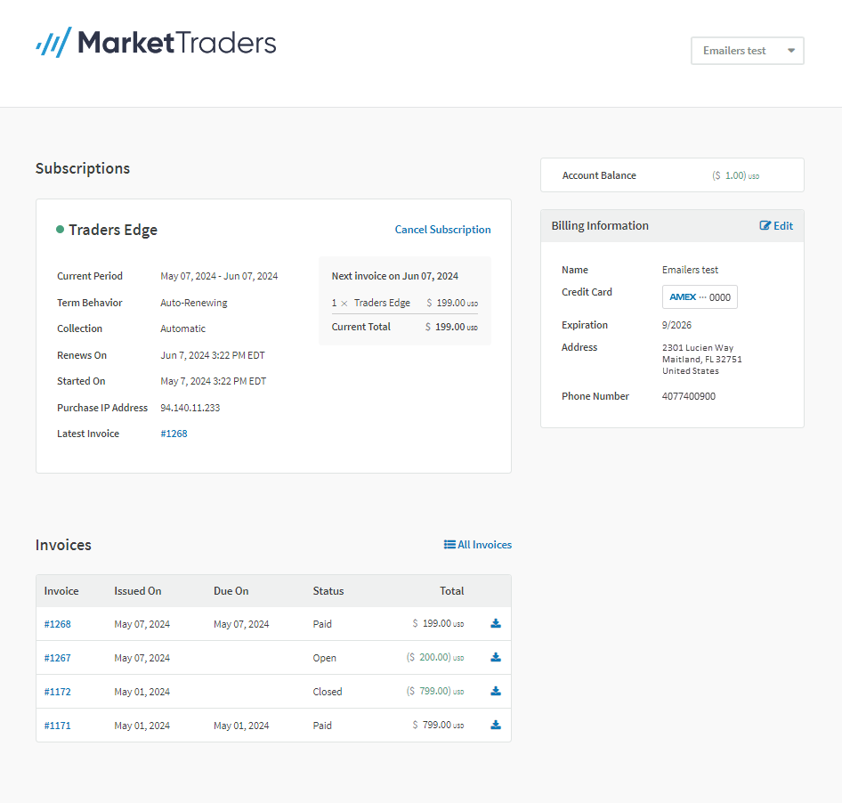 Thinkific: Billing Portal | MTI Help Center